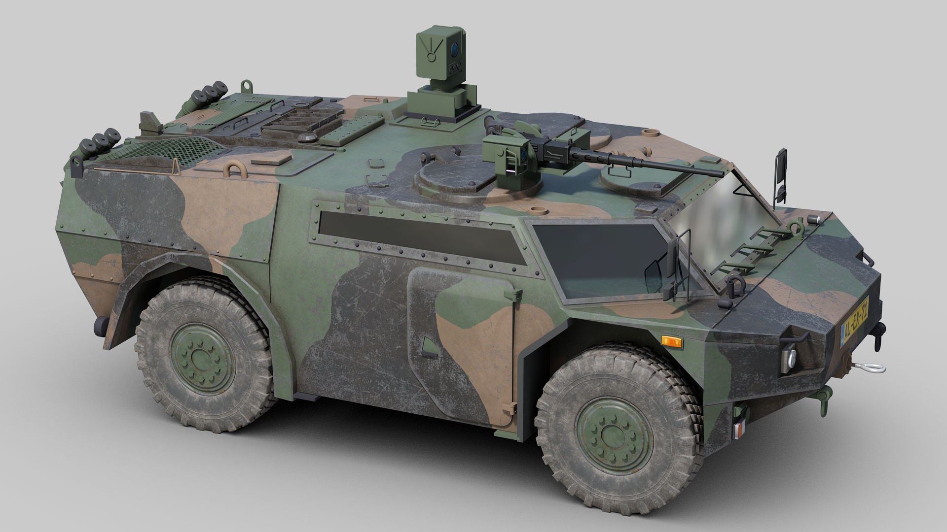 Modern Fennek Armored Car 3d Max
