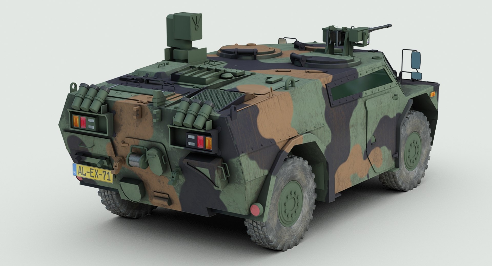 modern fennek armored car 3d max