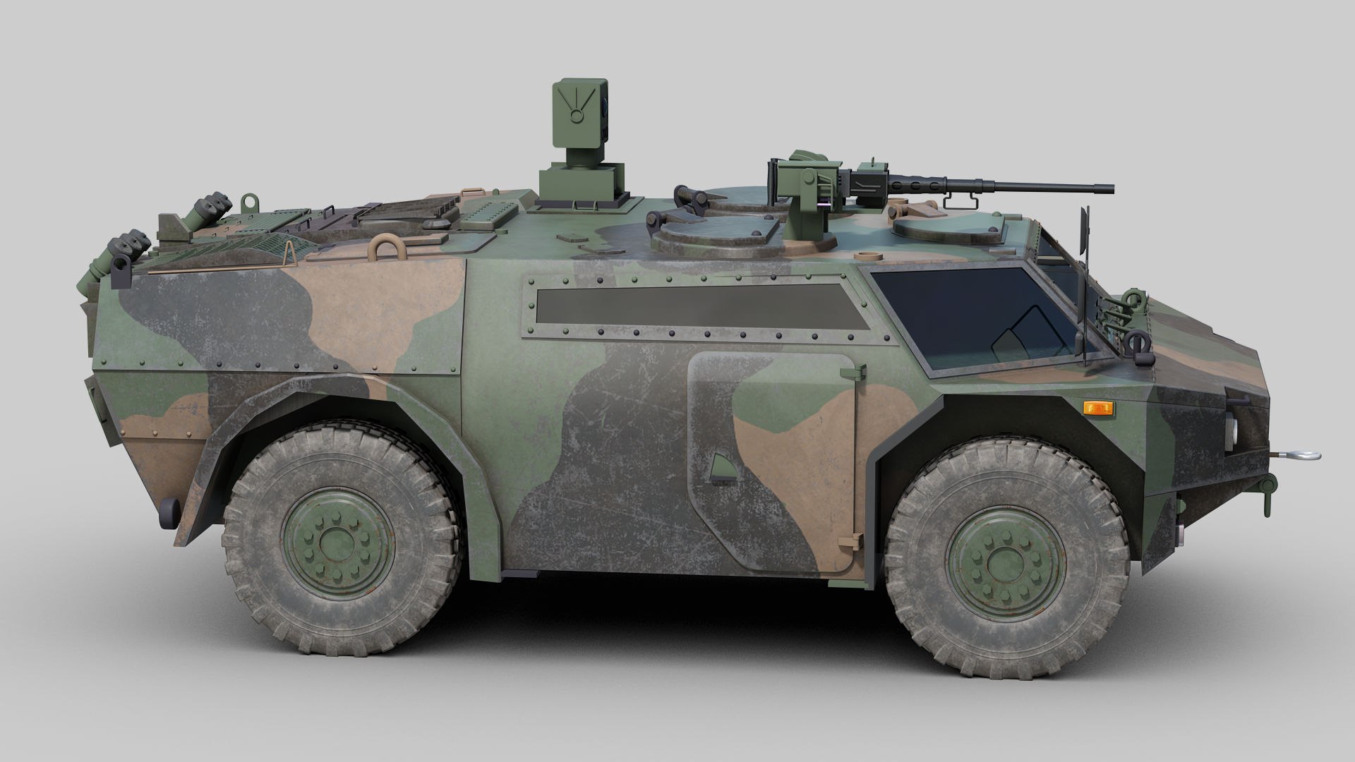 Modern Fennek Armored Car 3d Max