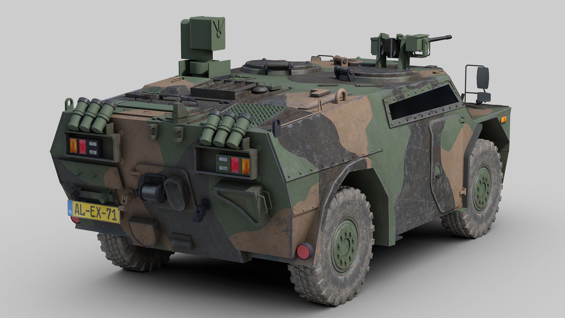 Modern Fennek Armored Car 3d Max