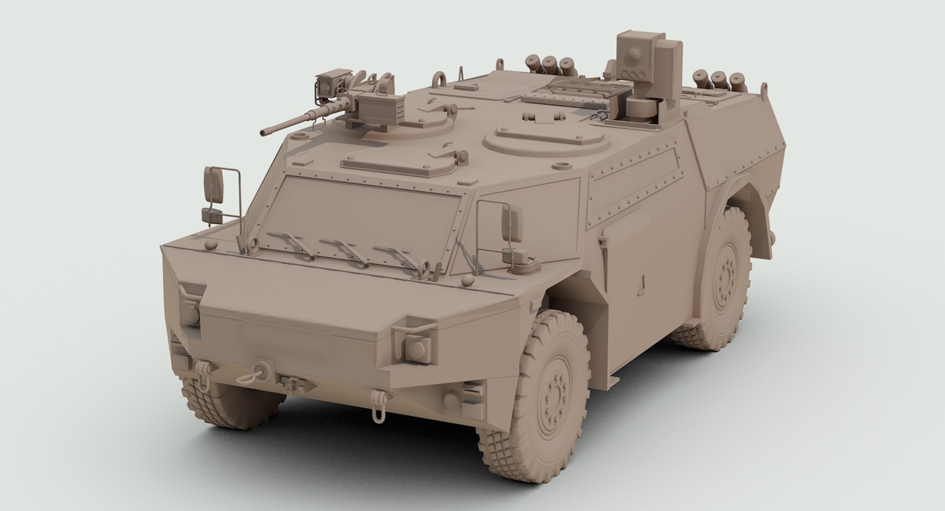 modern fennek armored car 3d max