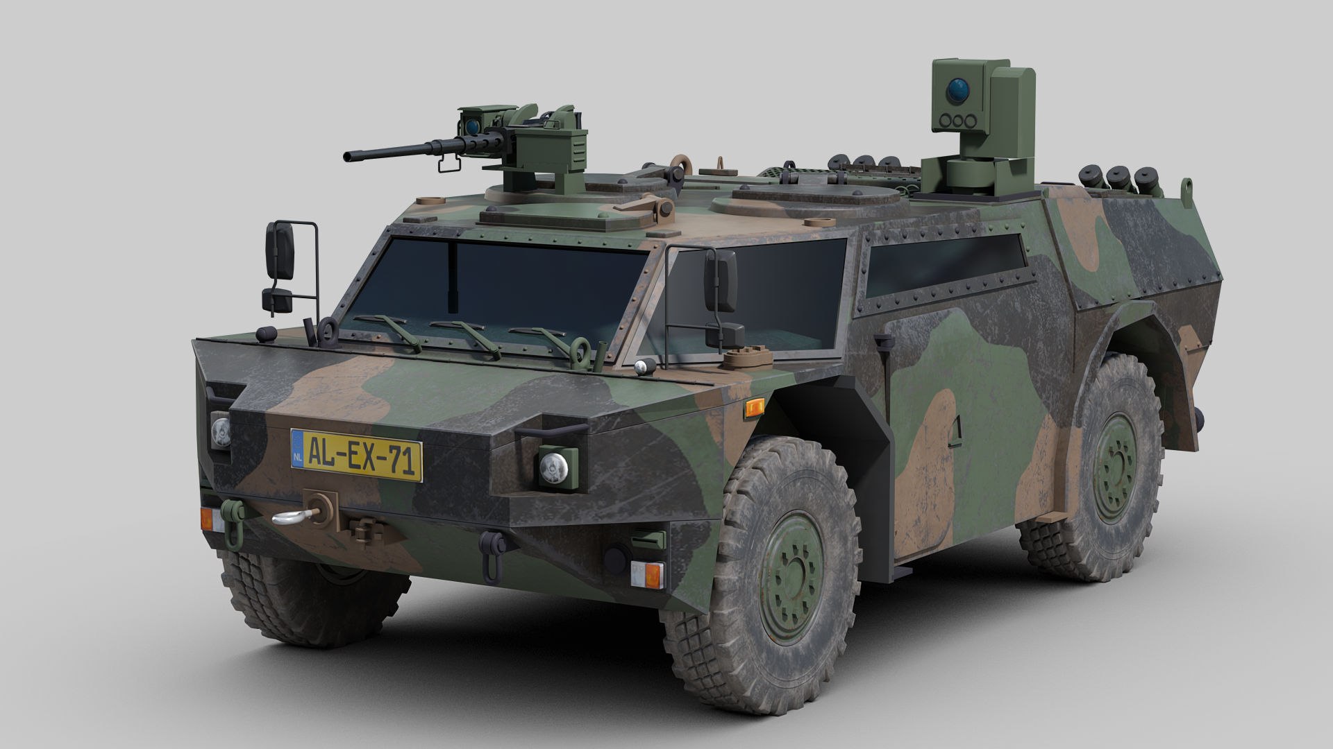 Modern Fennek Armored Car 3d Max
