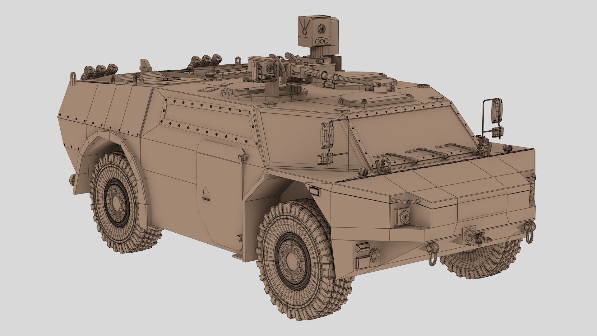 Modern Fennek Armored Car 3d Max