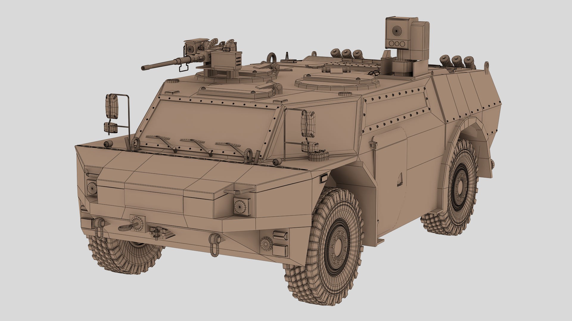 Modern Fennek Armored Car 3d Max