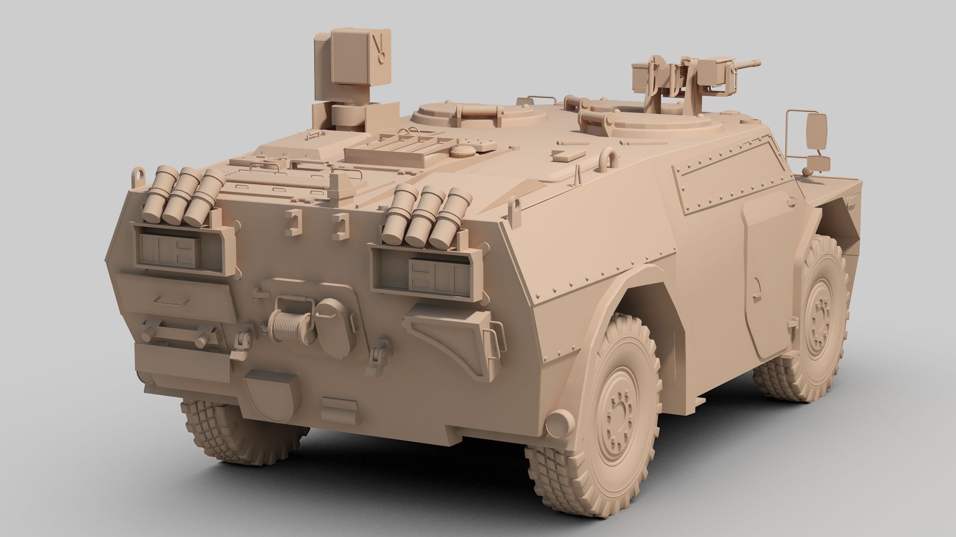 Modern Fennek Armored Car 3d Max