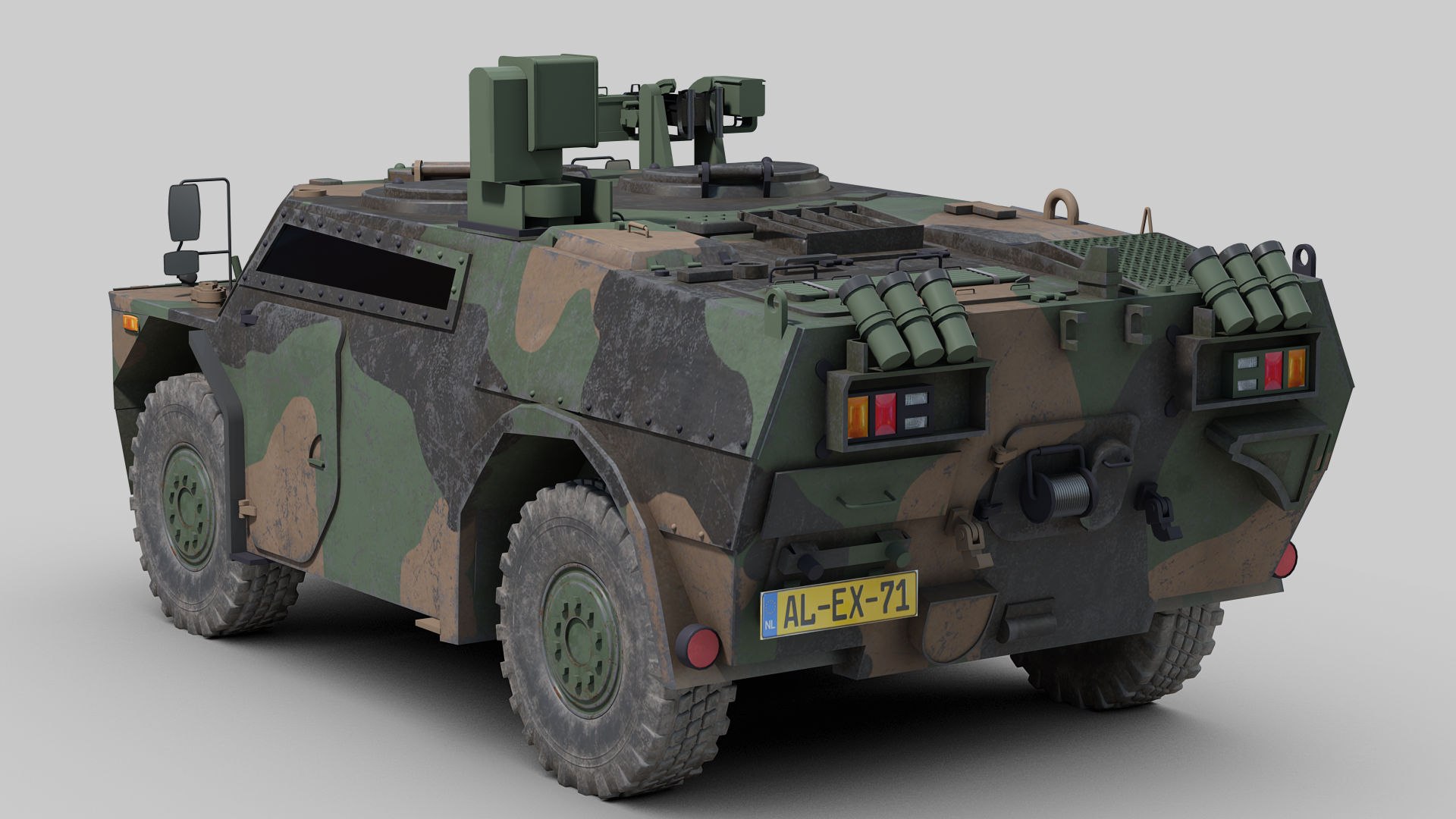 Modern Fennek Armored Car 3d Max