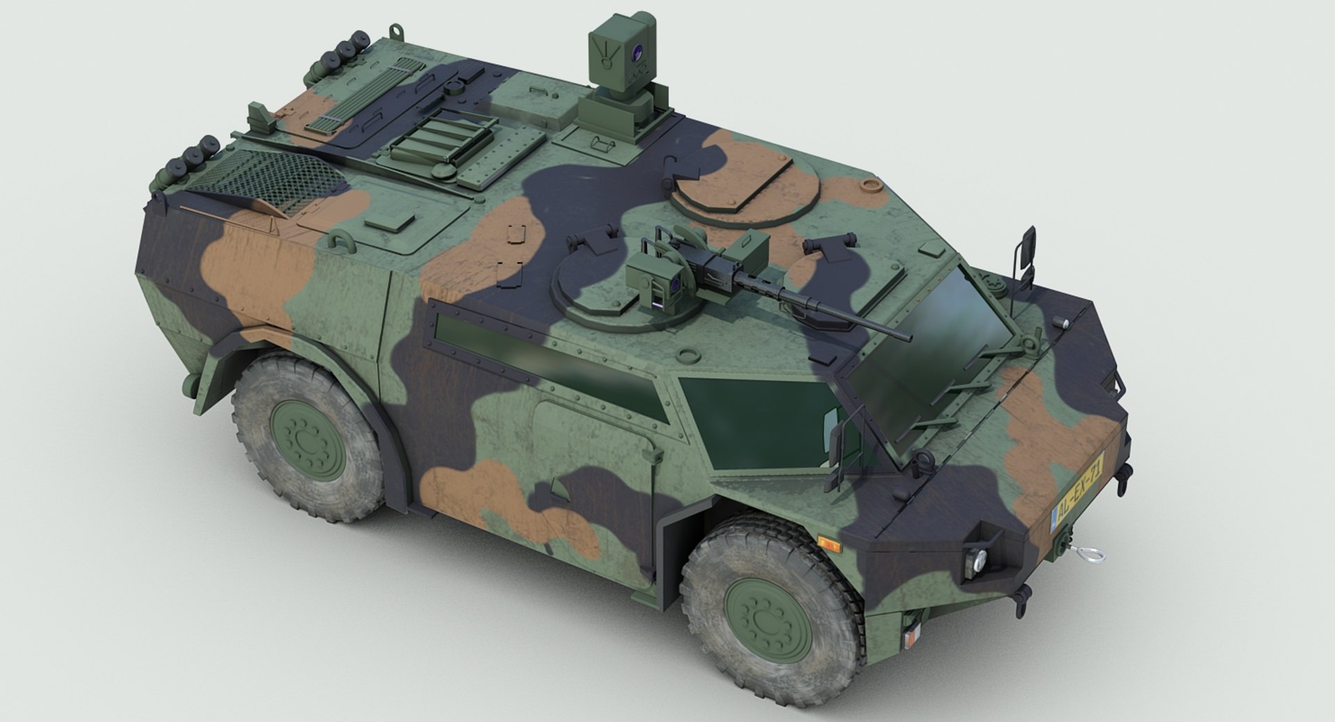 modern fennek armored car 3d max