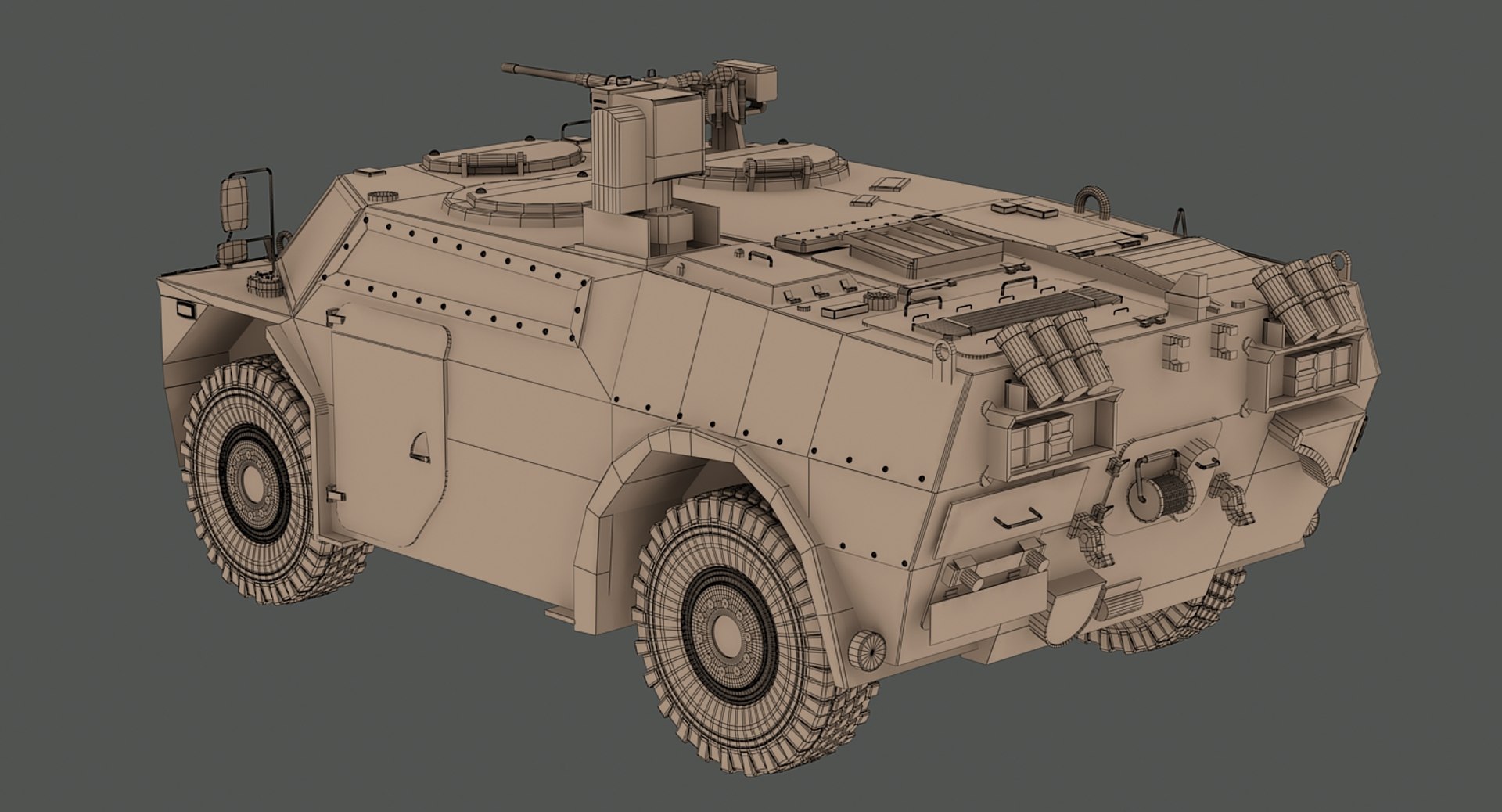 modern fennek armored car 3d max