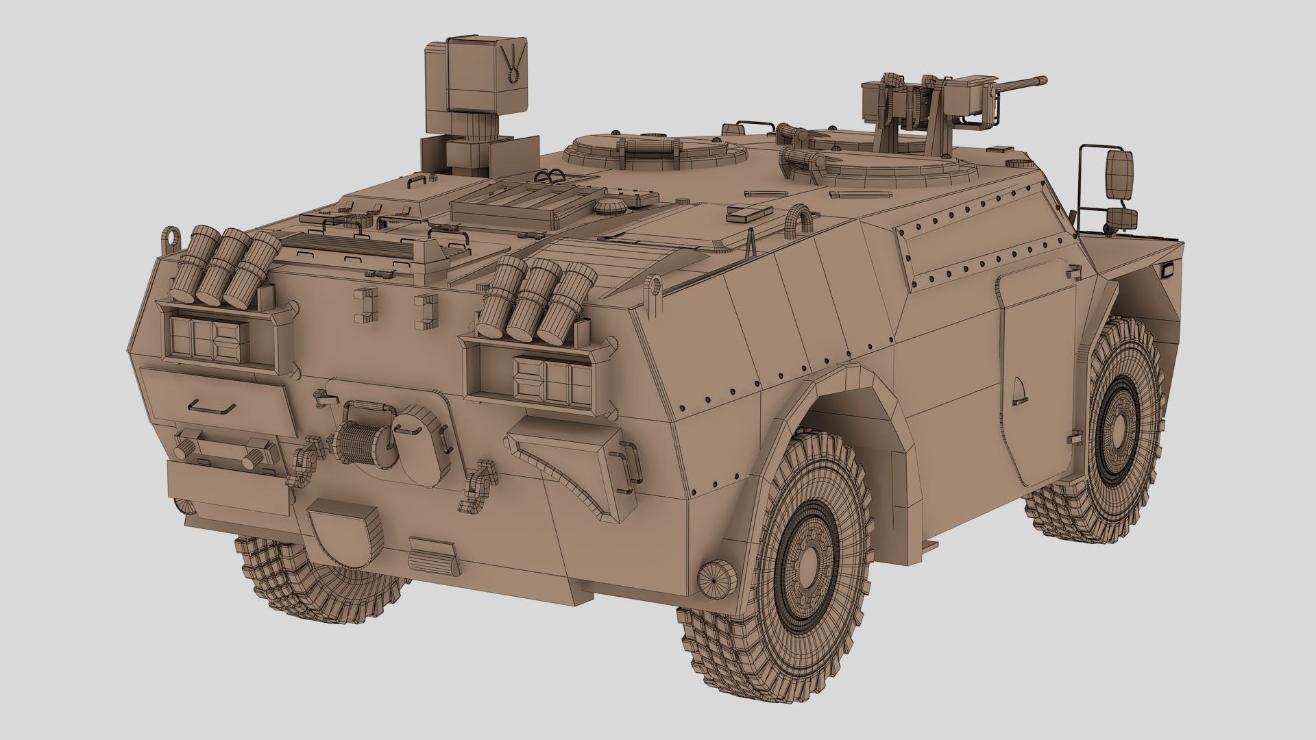 Modern Fennek Armored Car 3d Max