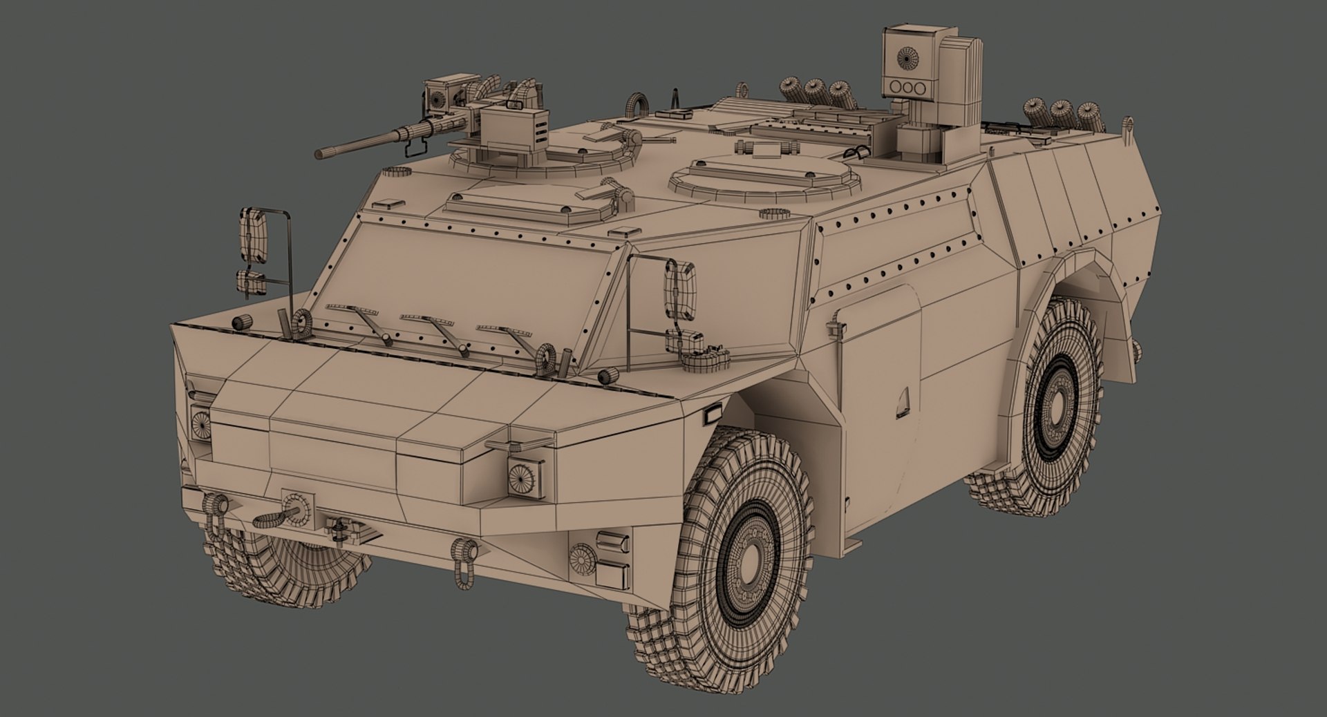 modern fennek armored car 3d max