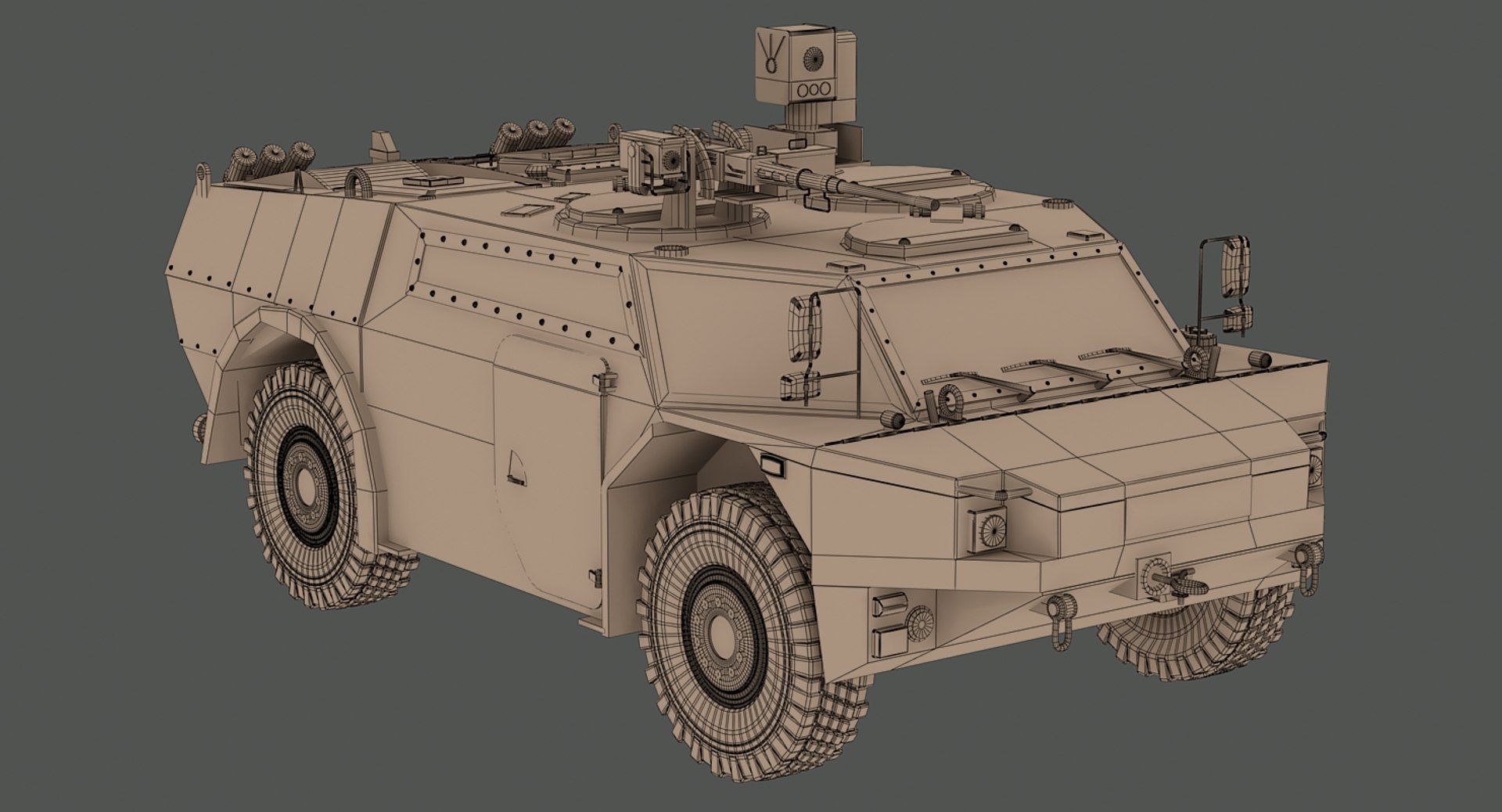 modern fennek armored car 3d max