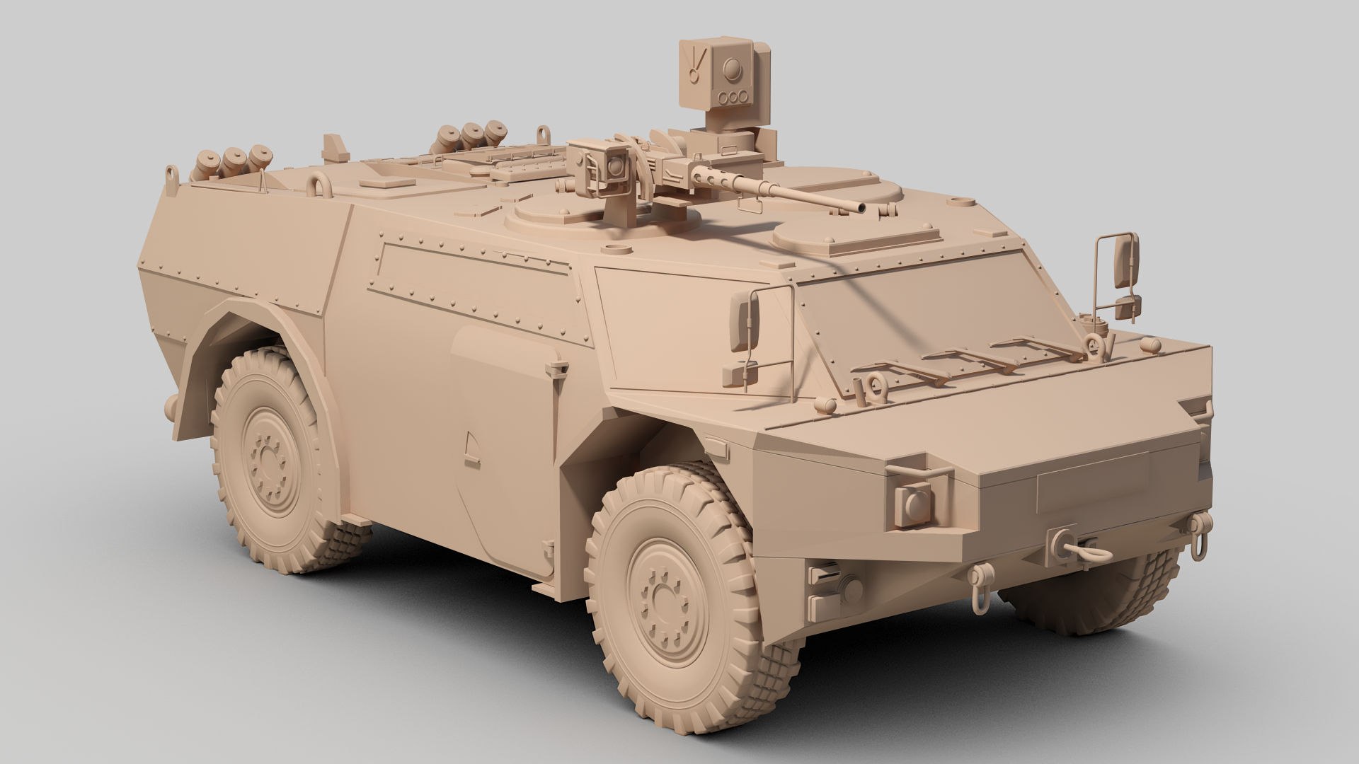 Modern Fennek Armored Car 3d Max