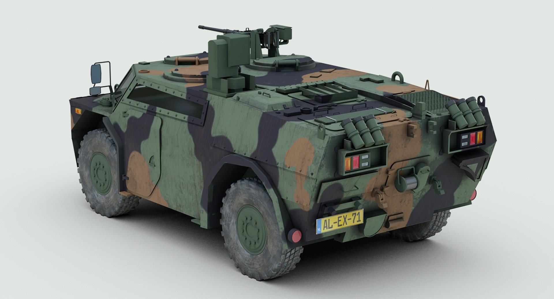 modern fennek armored car 3d max