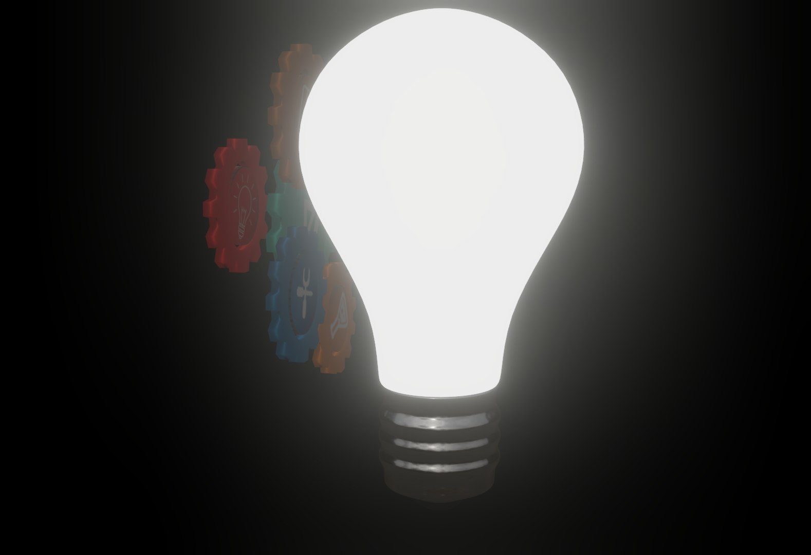 Light Bulb- Idea-intro Model - TurboSquid 1488681