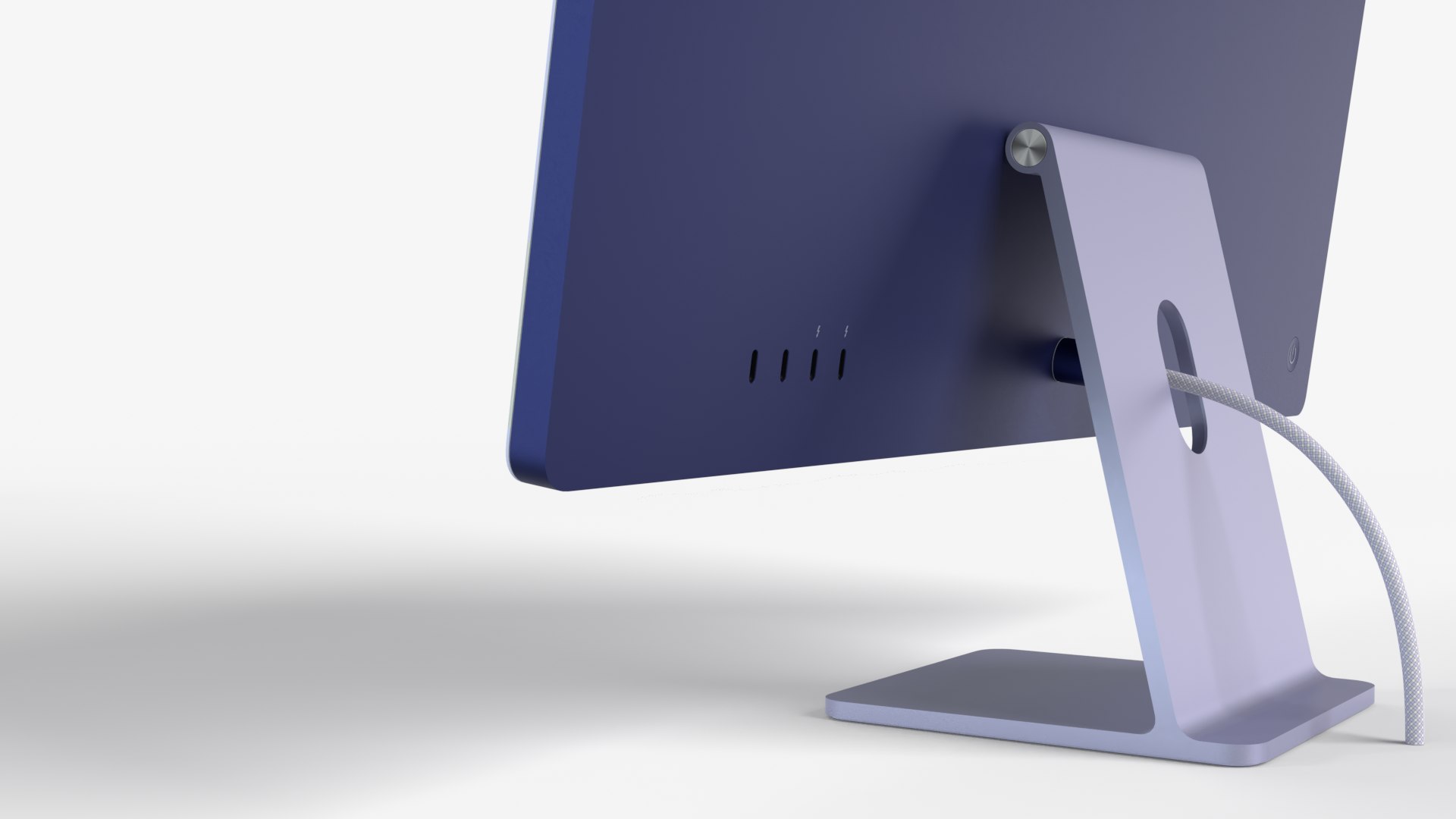 3D Model Apple IMac Purple With Keyboard Mouse And Trackpad ...