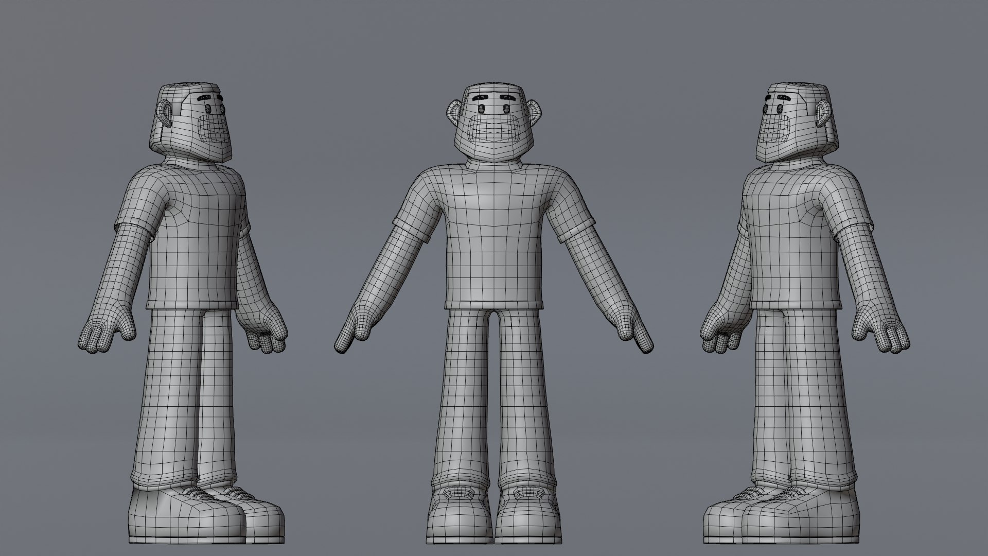 3D Minimal Simple Man 3 Cartoon Character Model - TurboSquid 2158623