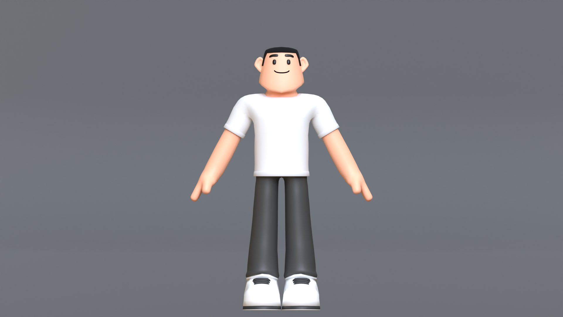 3D Minimal Simple Man 3 Cartoon Character Model - TurboSquid 2158623