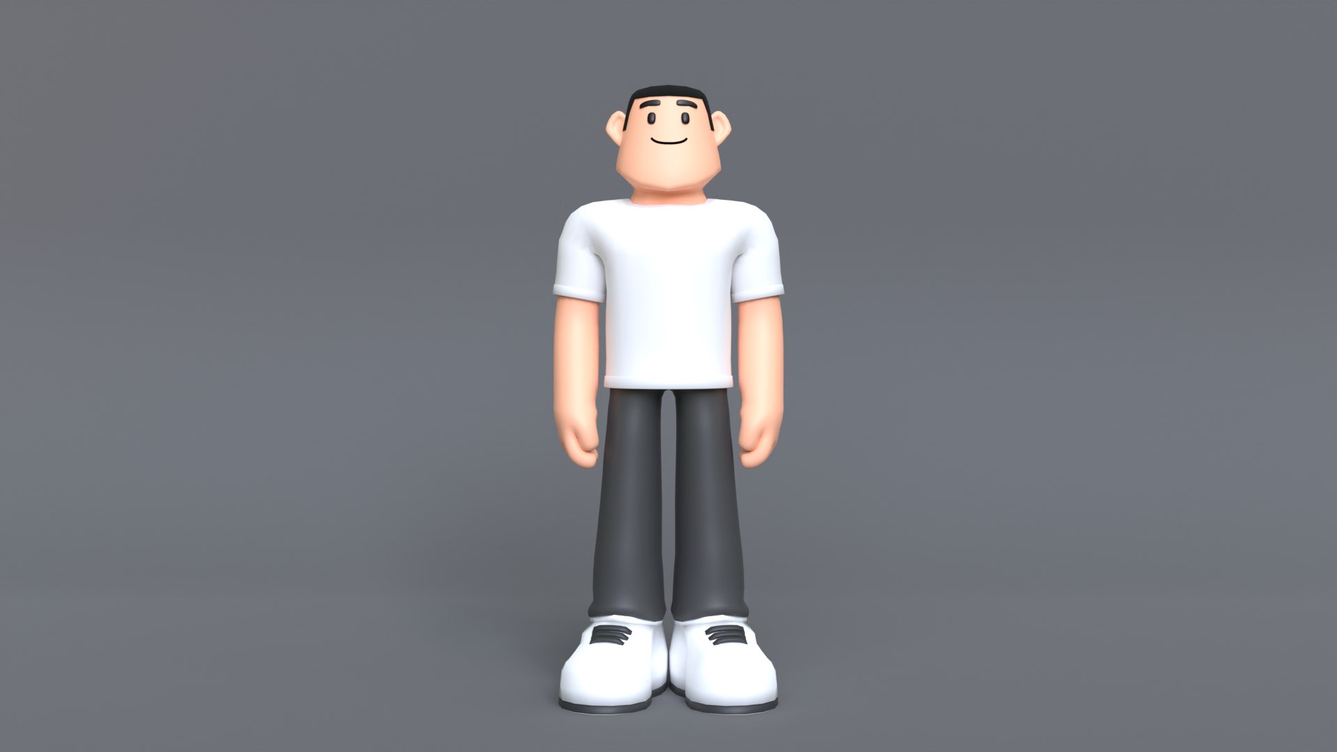 3D Minimal Simple Man 3 Cartoon Character model - TurboSquid 2158623