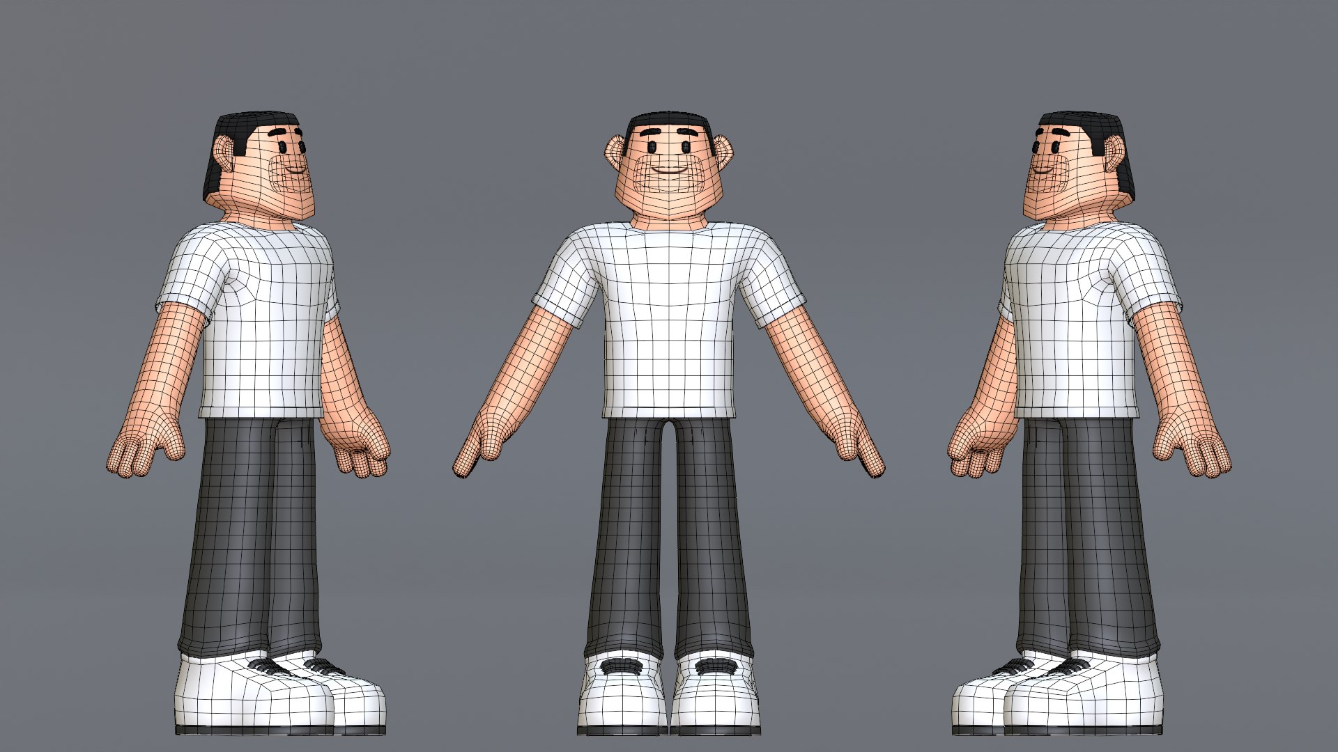 3D Minimal Simple Man 3 Cartoon Character Model - TurboSquid 2158623