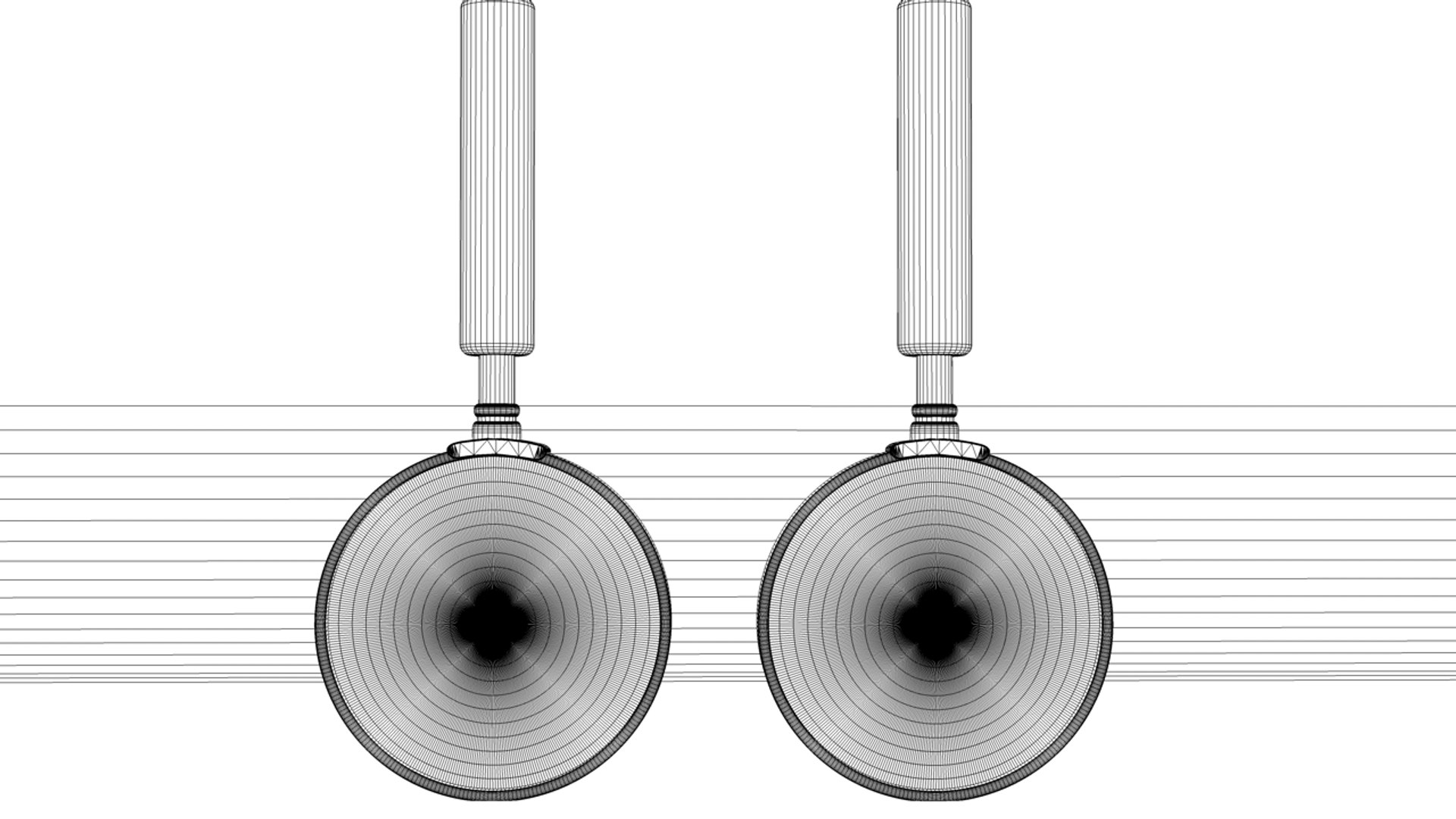 3d Model Of 2 Magnifying Glasses