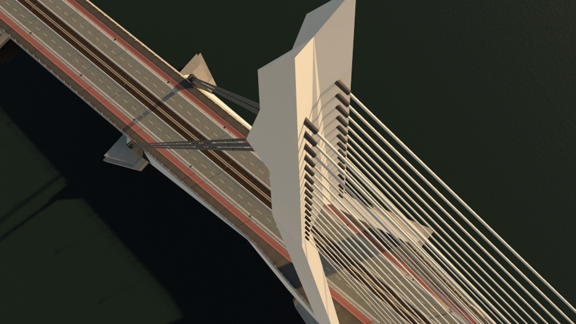 Cable-stayed Bridge Model - TurboSquid 1658198
