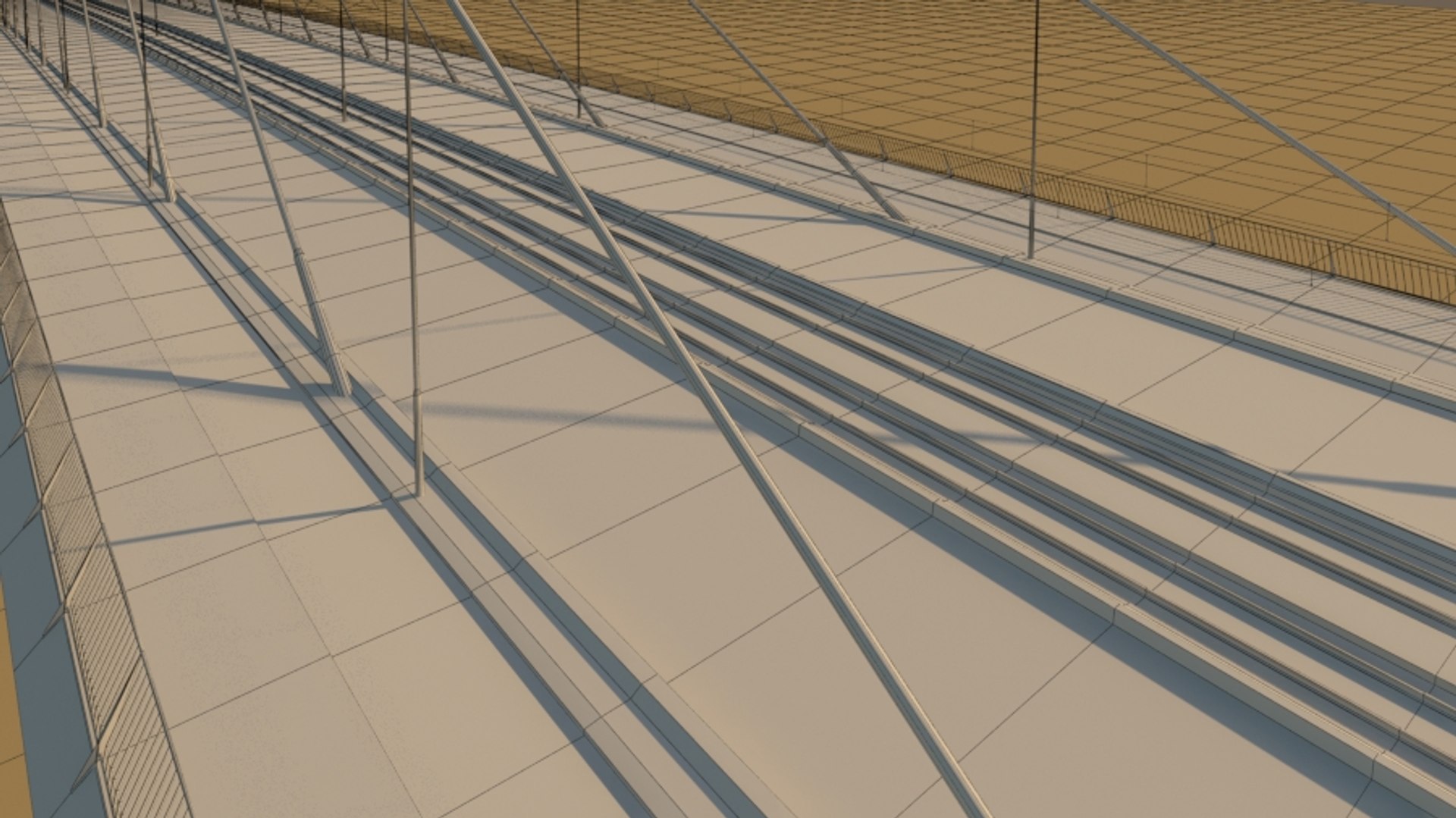 Cable-stayed bridge model - TurboSquid 1658198