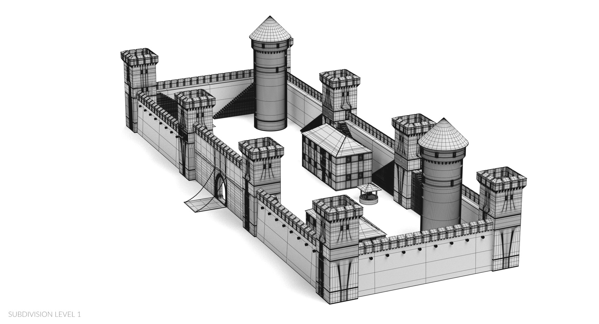 3d Medieval Castle Drawings