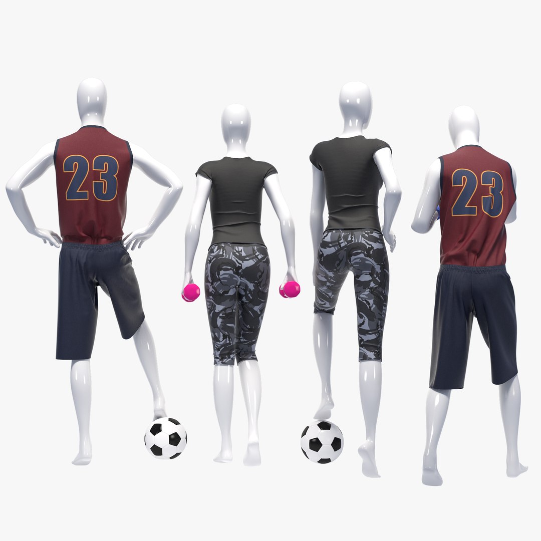 3D Set Sport Mannequin - TurboSquid 1230694