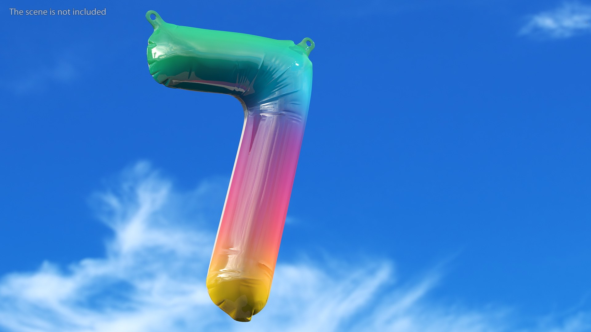 Balloon Numbers 7 Rainbow Model - TurboSquid 1818399