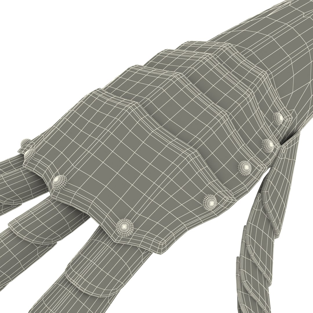 Medieval Gauntlet 3d Model