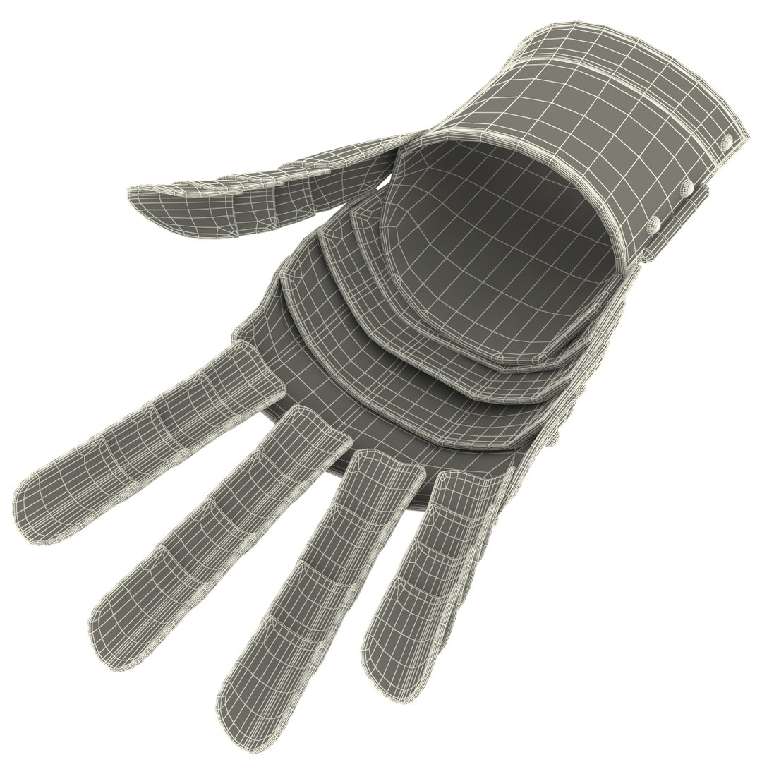 Medieval Gauntlet 3d Model