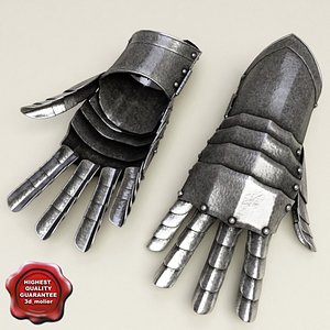 medieval gauntlet v3 3d model