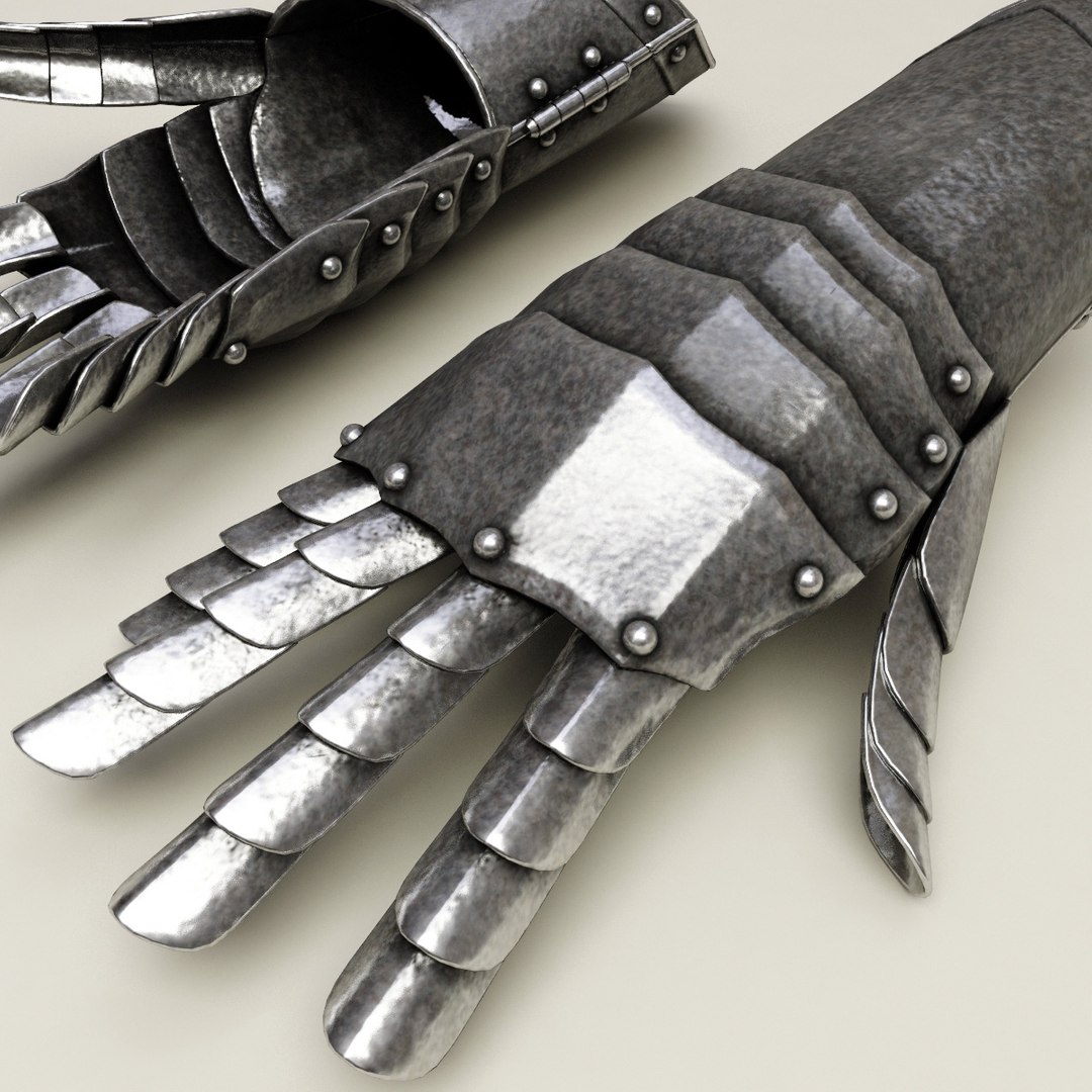 Medieval Gauntlet 3d Model