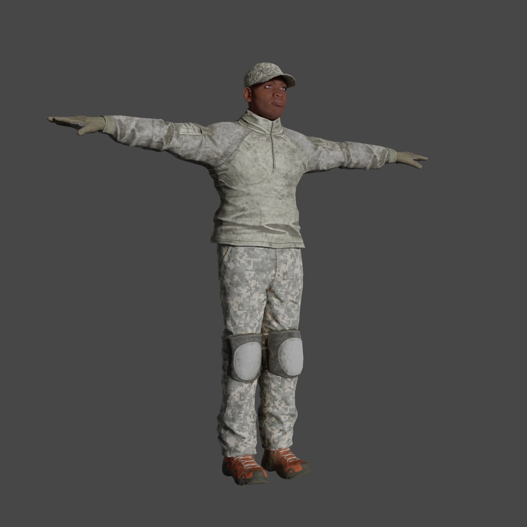 3D Man Soldier 04 Low-poly Model - TurboSquid 1582987