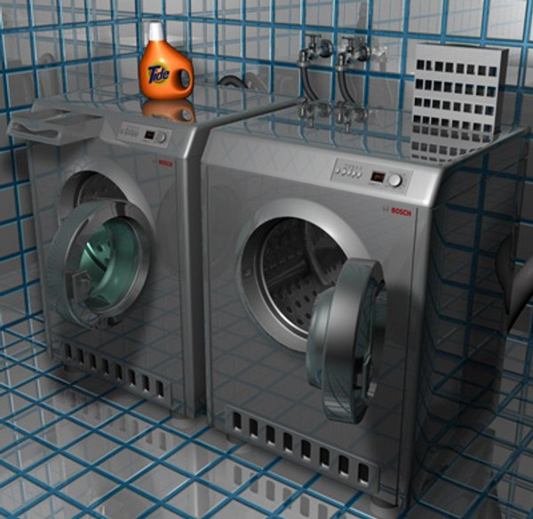 washer dryer 3d model