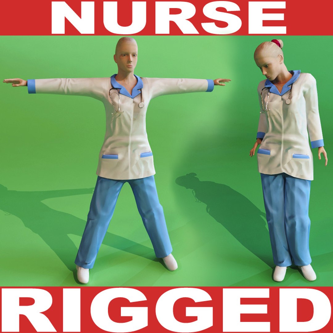 Nurse Rigged 3d Model