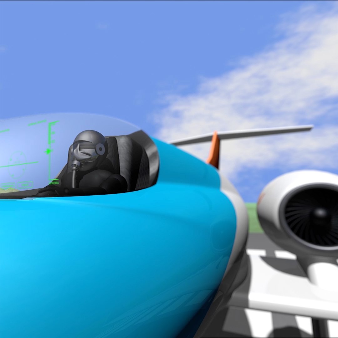 3d Cute Jet