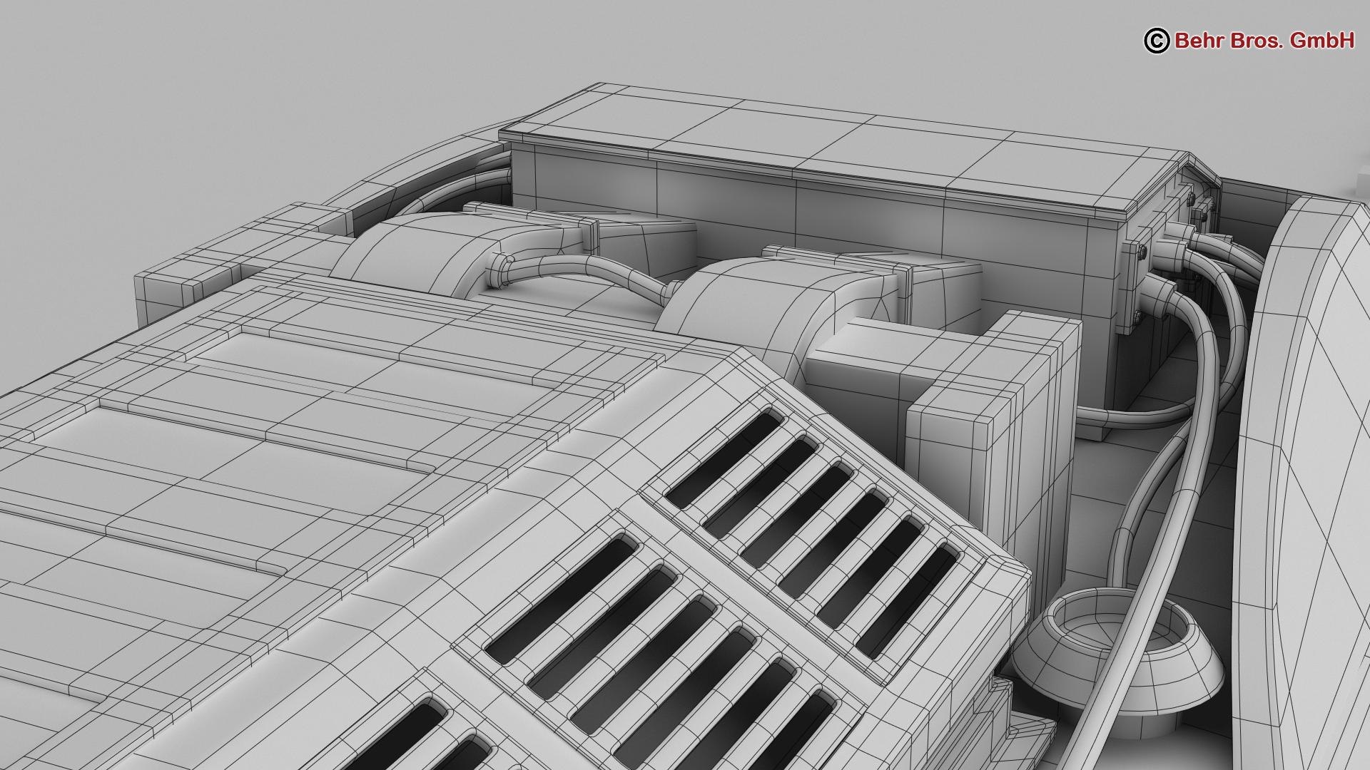 3d generic commuter train locomotives model