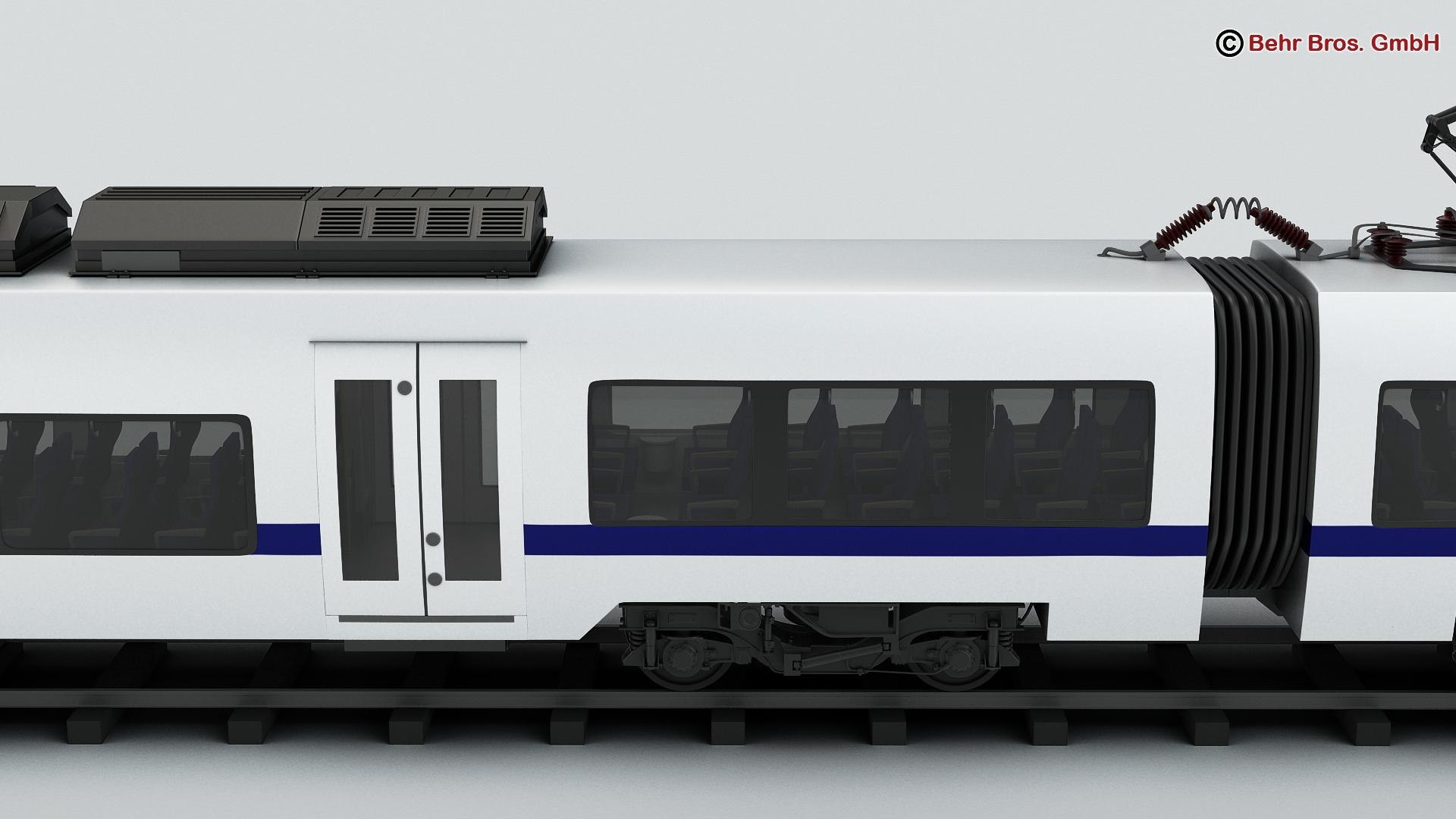 3d generic commuter train locomotives model