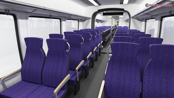 3d generic commuter train locomotives model