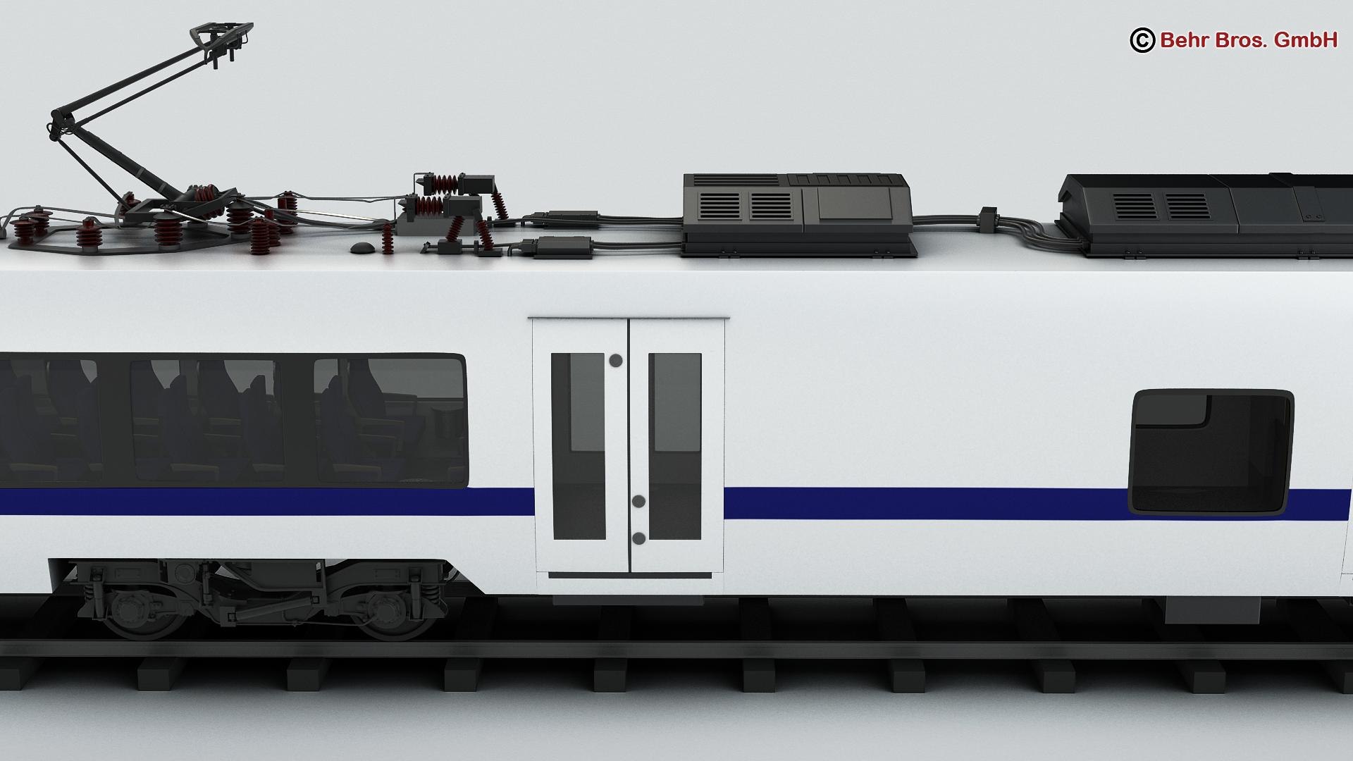 3d generic commuter train locomotives model