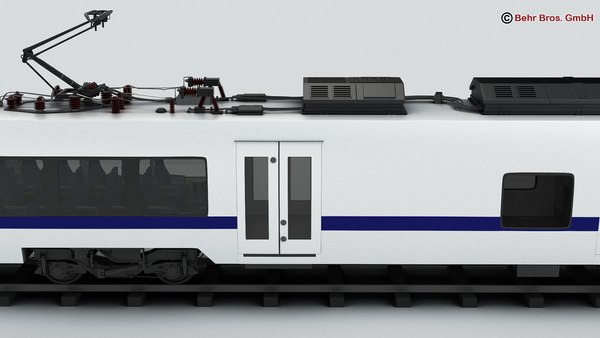 3d generic commuter train locomotives model