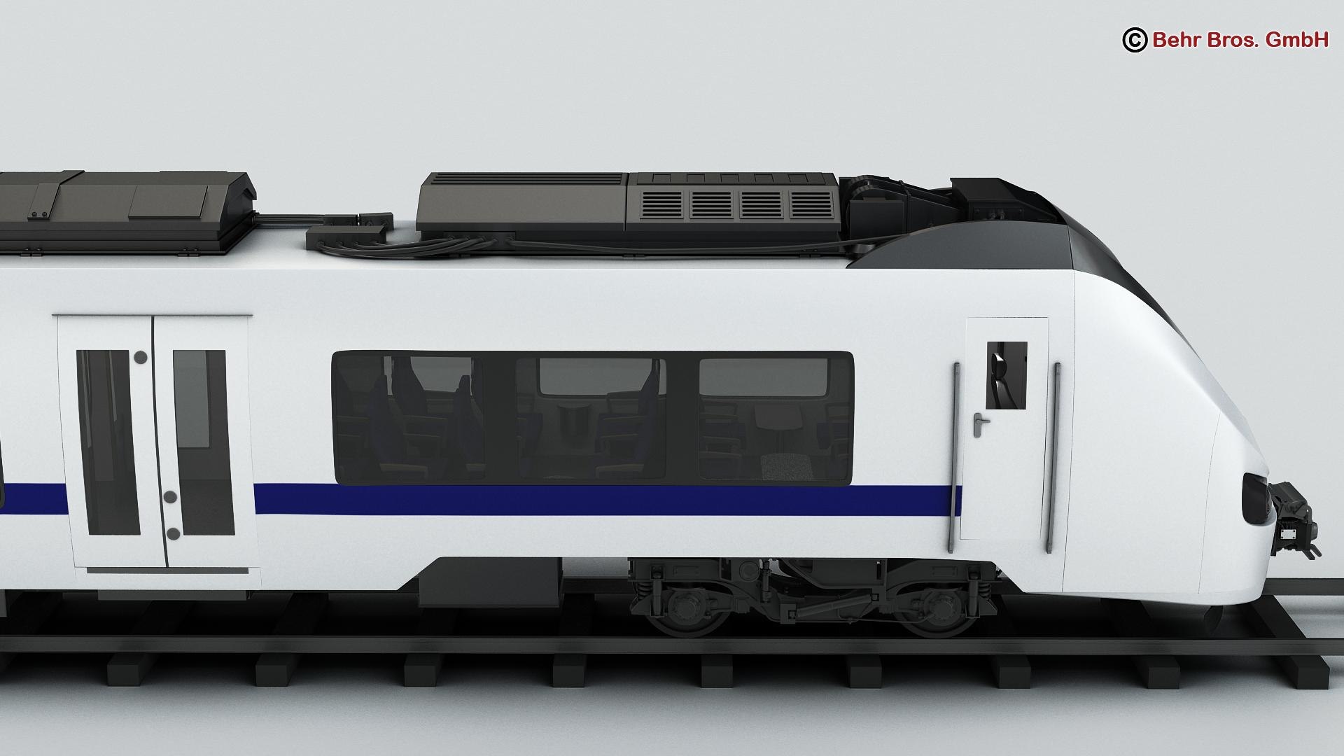 3d generic commuter train locomotives model