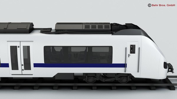 3d generic commuter train locomotives model