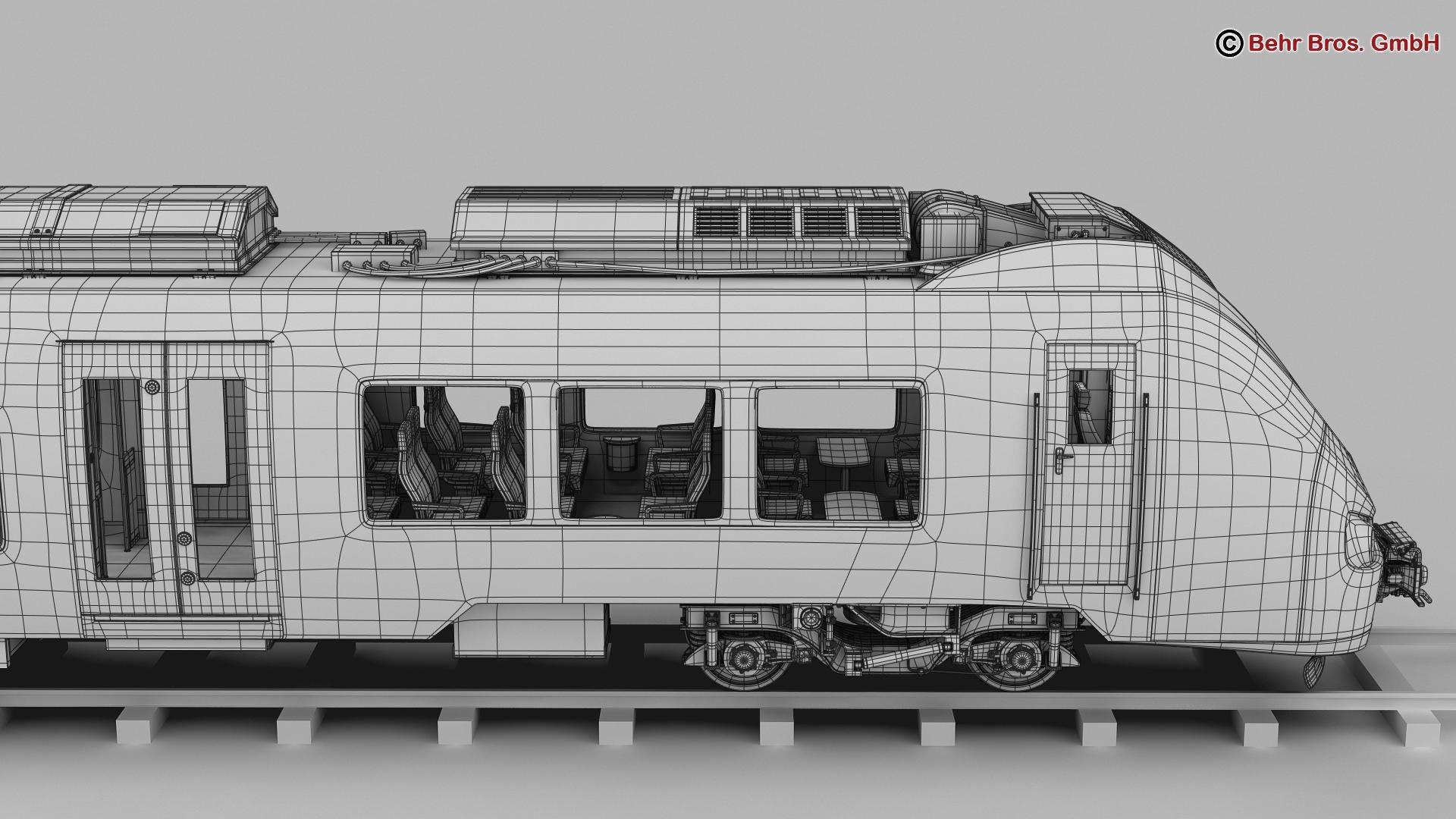 3d generic commuter train locomotives model