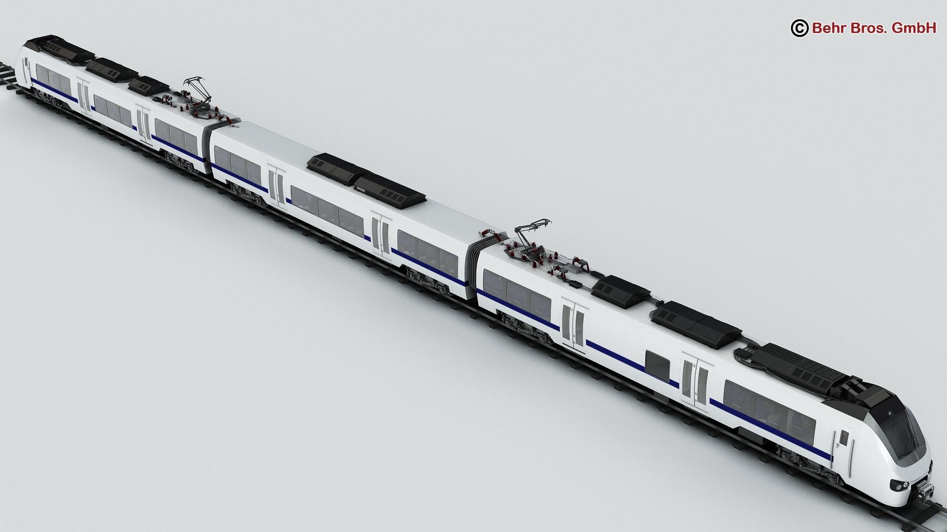 3d generic commuter train locomotives model
