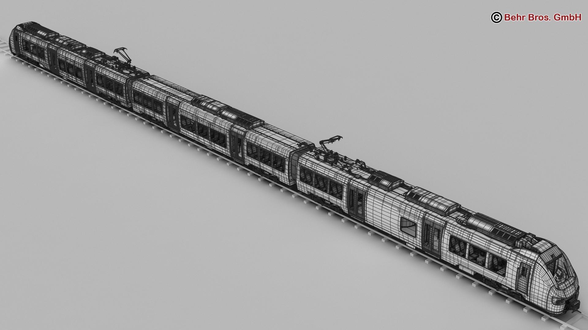 3d generic commuter train locomotives model