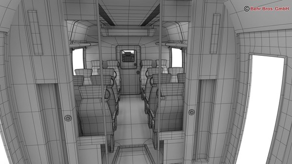 3d generic commuter train locomotives model