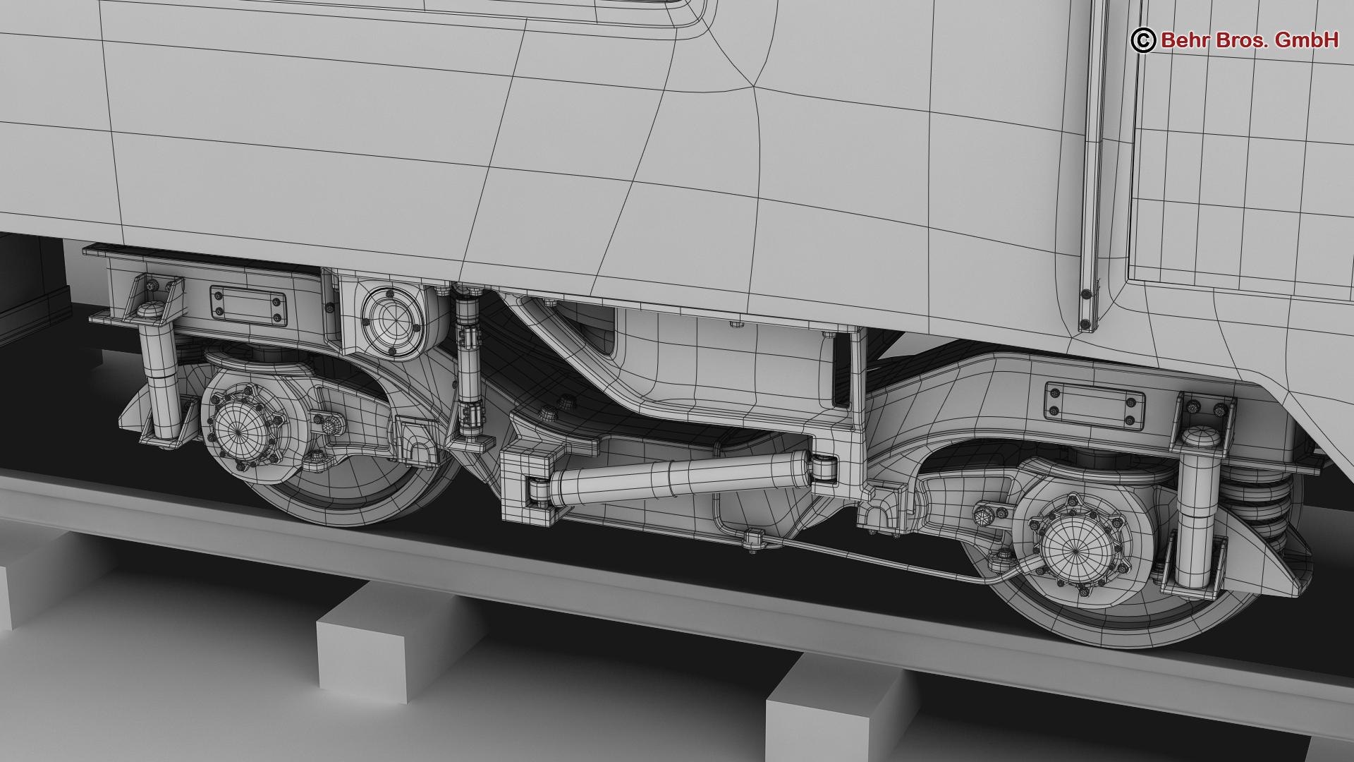 3d generic commuter train locomotives model