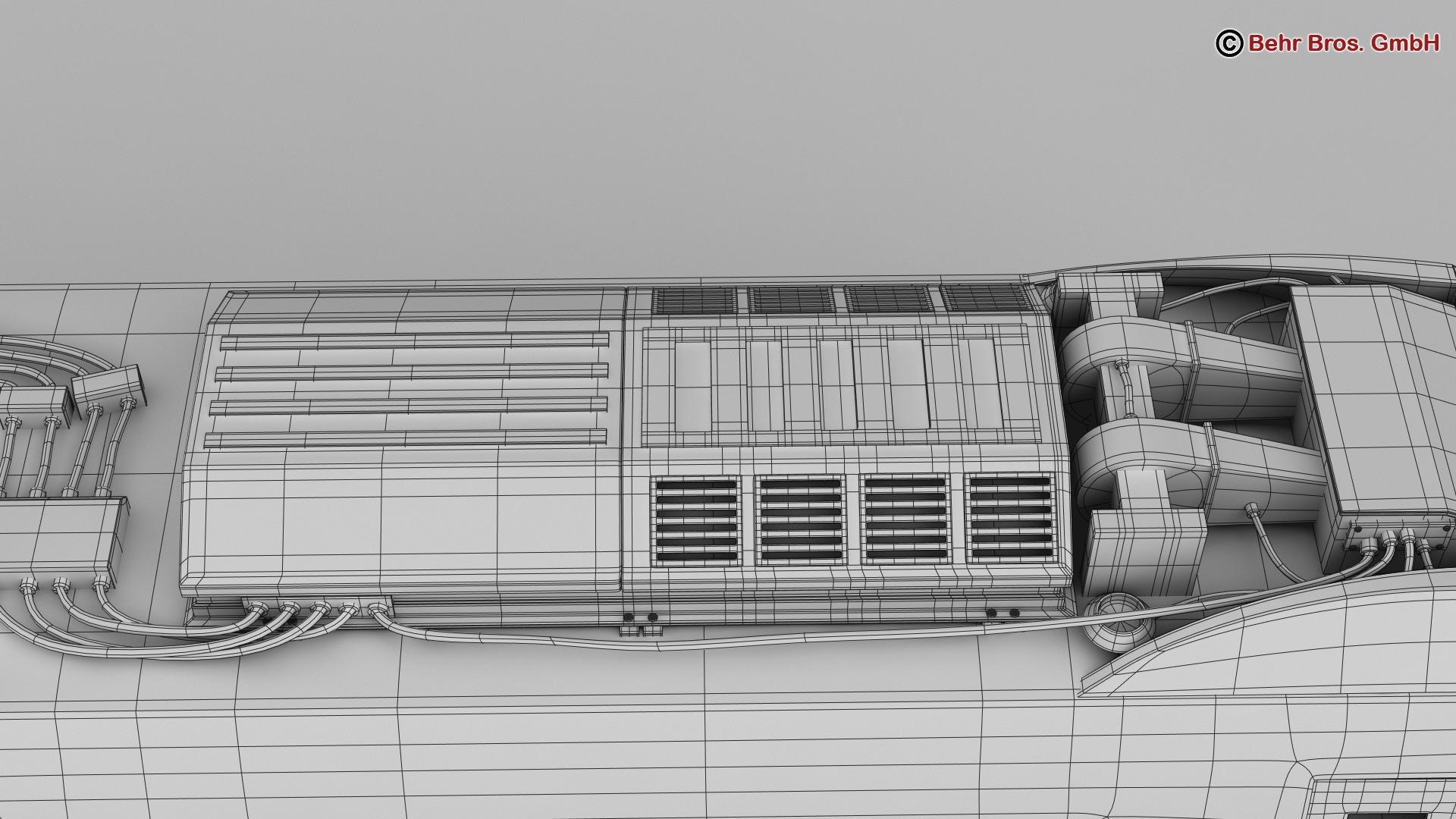 3d generic commuter train locomotives model